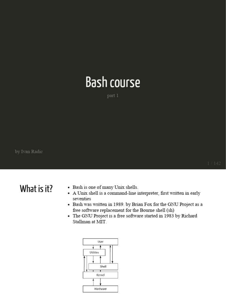 BASH Course Part 1 Student Edition2 | PDF | Operating System Technology ...