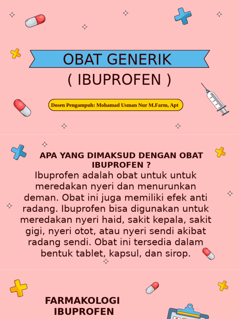 Farmakologi - Obat Ibuprofen | PDF