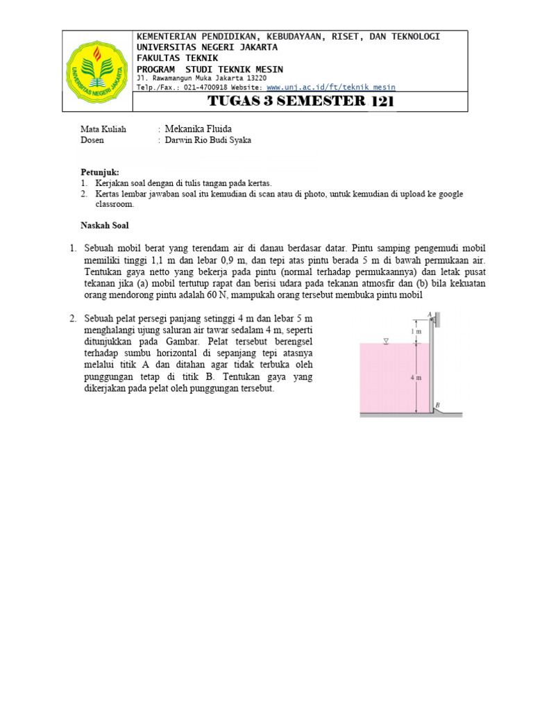 Tugas 3 S1 PTM Mekanika Fluida | PDF