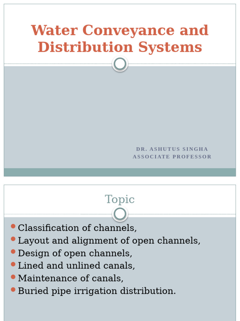 6. Water Conveyance and Distribution Systems | PDF