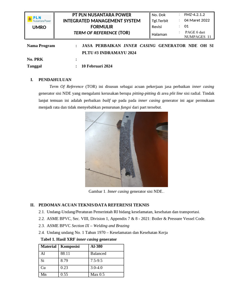 Jasa Repair Inner Casing Generator Pada OH SI PLTU 3 Indramayu 2024 ...