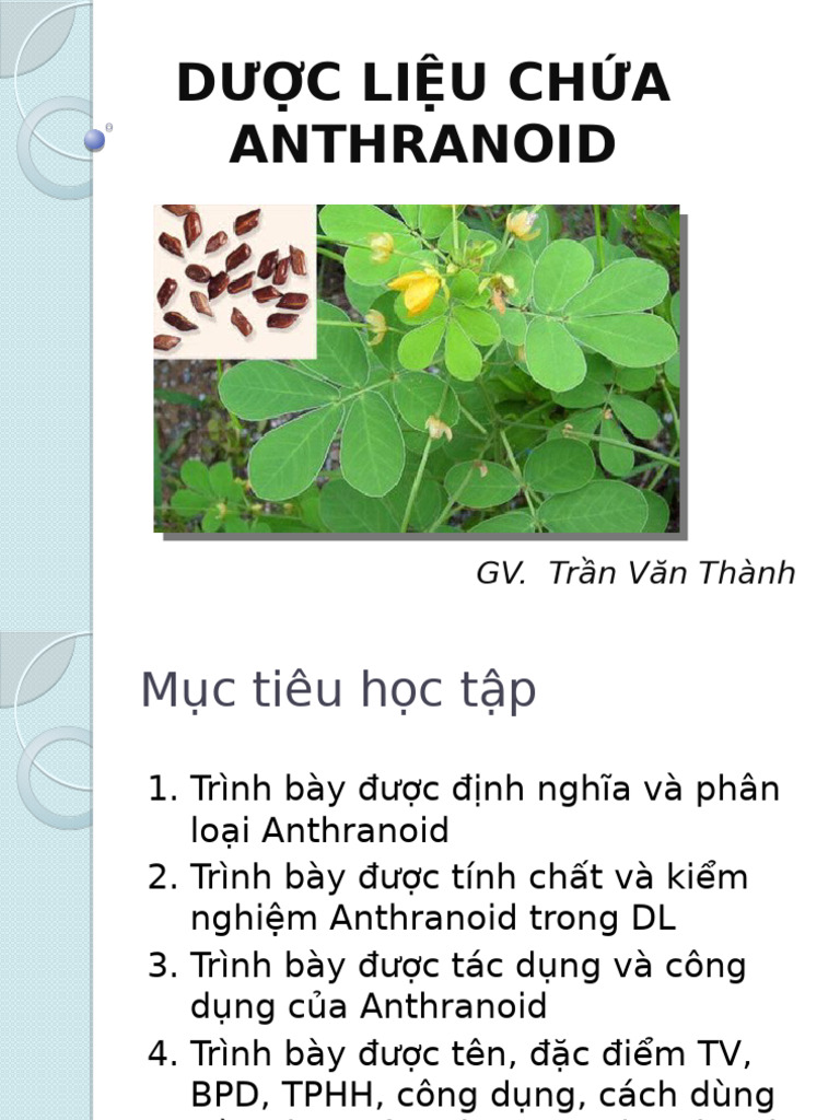 DƯỢC LIỆU CHỨA ANTHRANOID | PDF