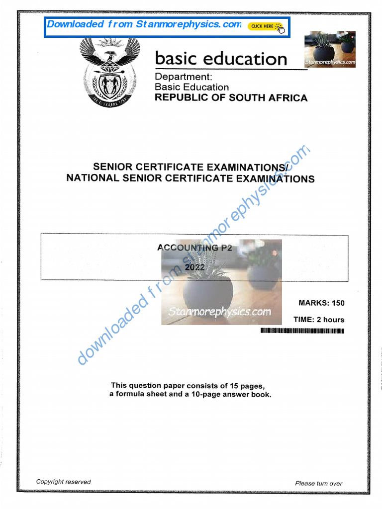 Accounting NSC Grade 12 June 2022 P2 Only | PDF