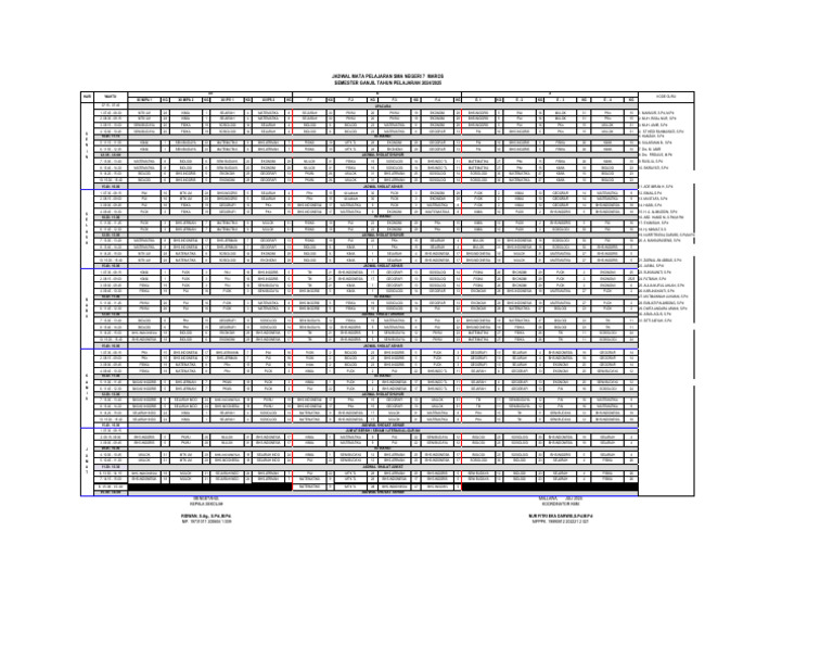 ROSTER GANJIL 2024-2025 (Revisi) Oke | PDF