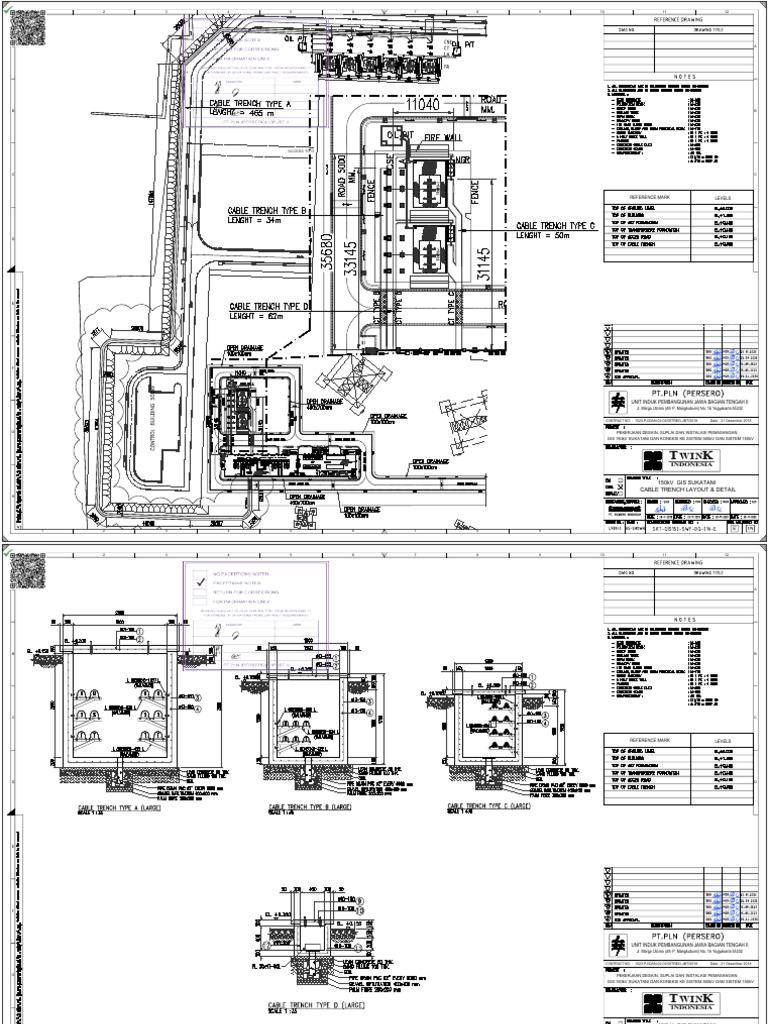 Skt-Gis150-Swf-Dg-016-E Cable Trench Layout & Detail (En) | PDF