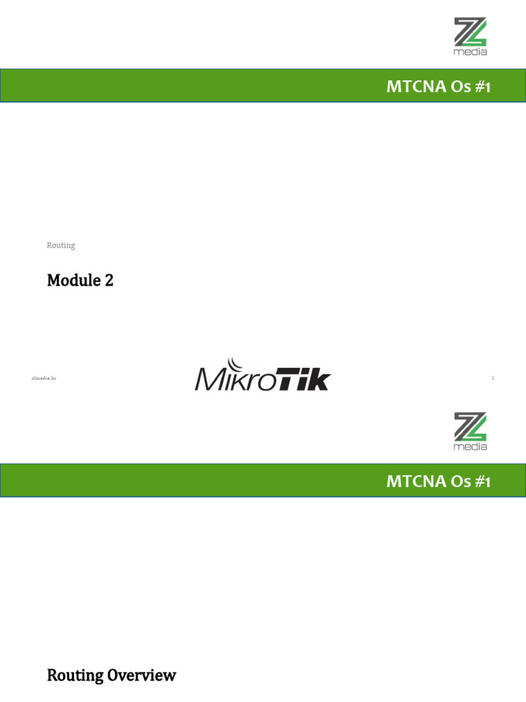 MTCNA M2 Routing EN | PDF