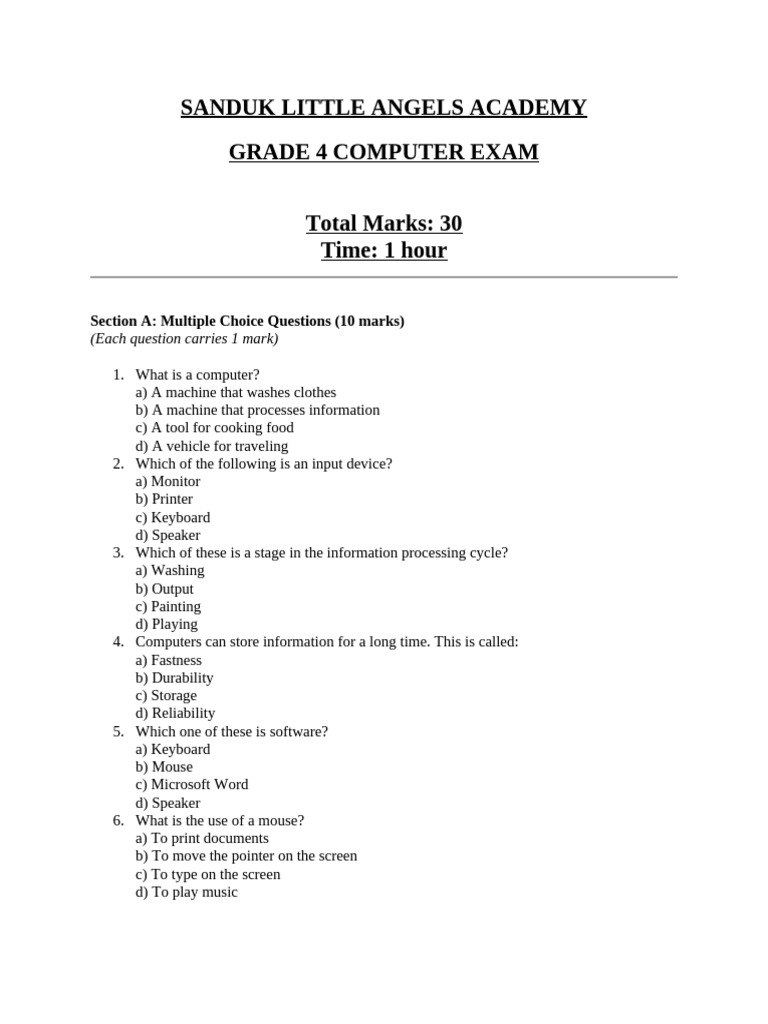 Grade 4 Revised Computer | PDF | Computer Keyboard | Icon (Computing)