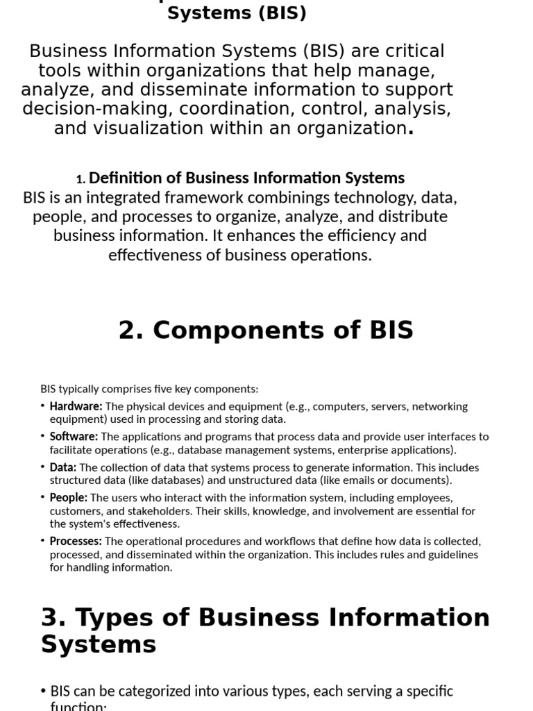 Basic Concepts of Business Information Systems (BIS | PDF