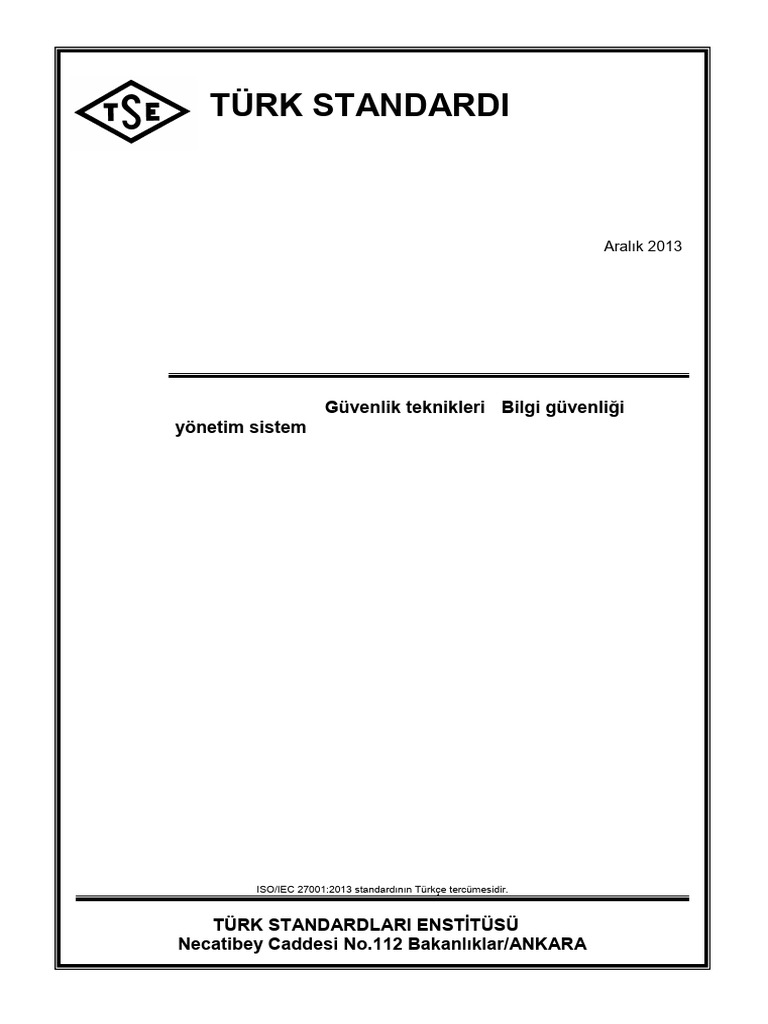 Iso 27001 TR | PDF