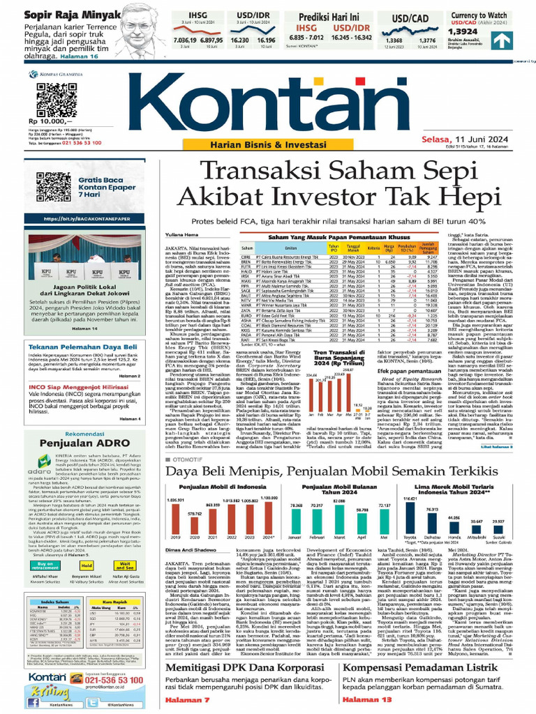 Kontan 20240611 | PDF