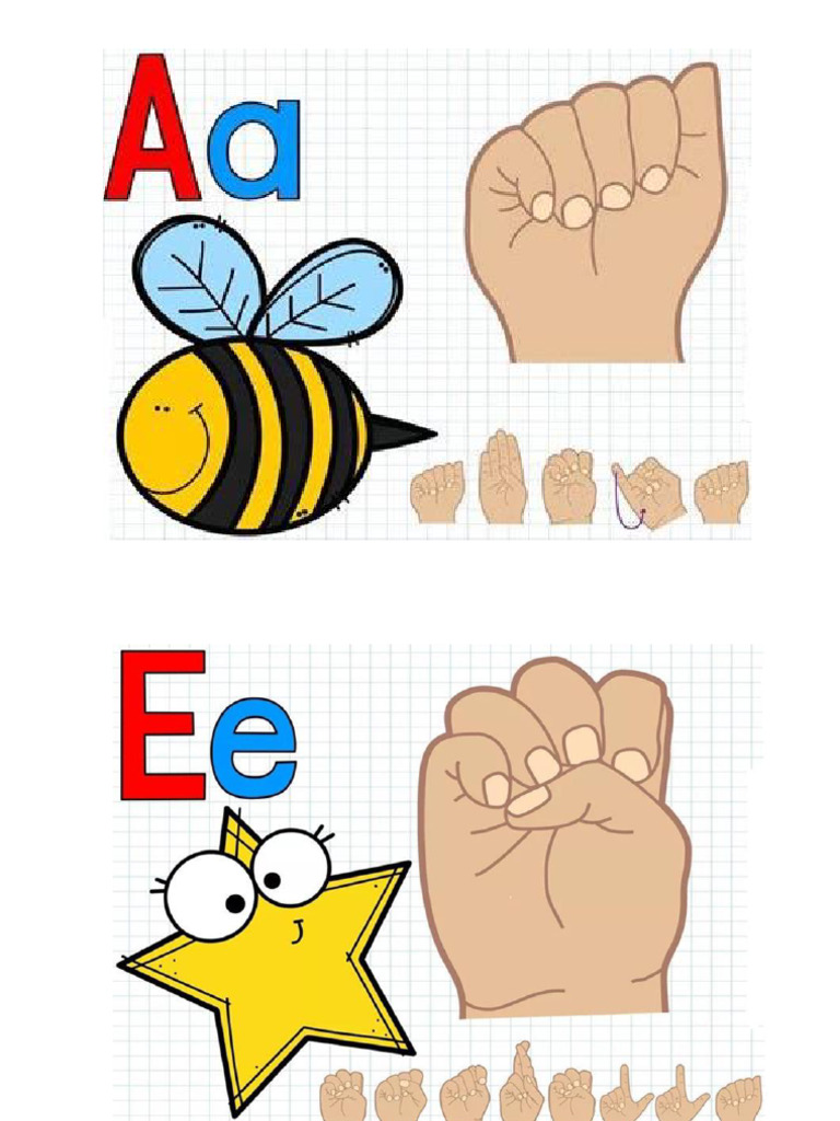Actividad Vocales en Lengua de Señas | PDF