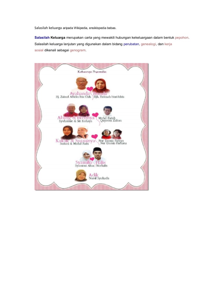 Salasilah Keluarga | PDF