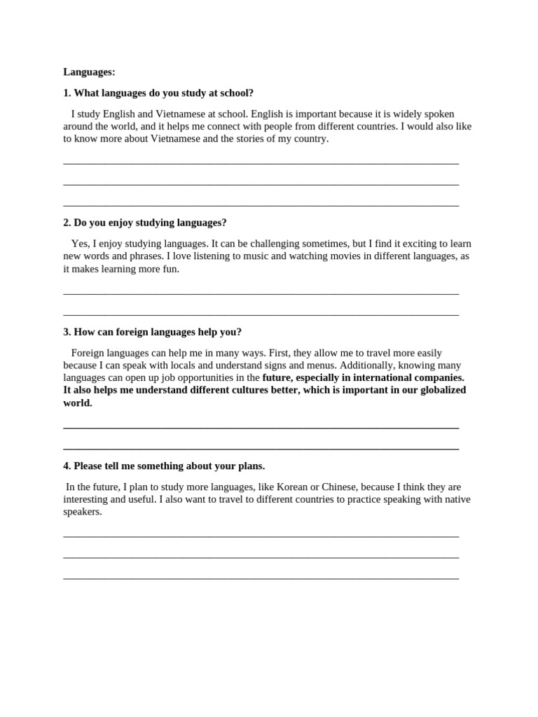 KET SPEAKING - Languages | PDF