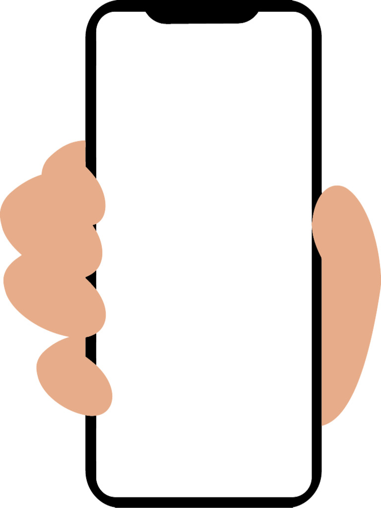 Hand Icon Showing Handphone Screen Free Png | PDF