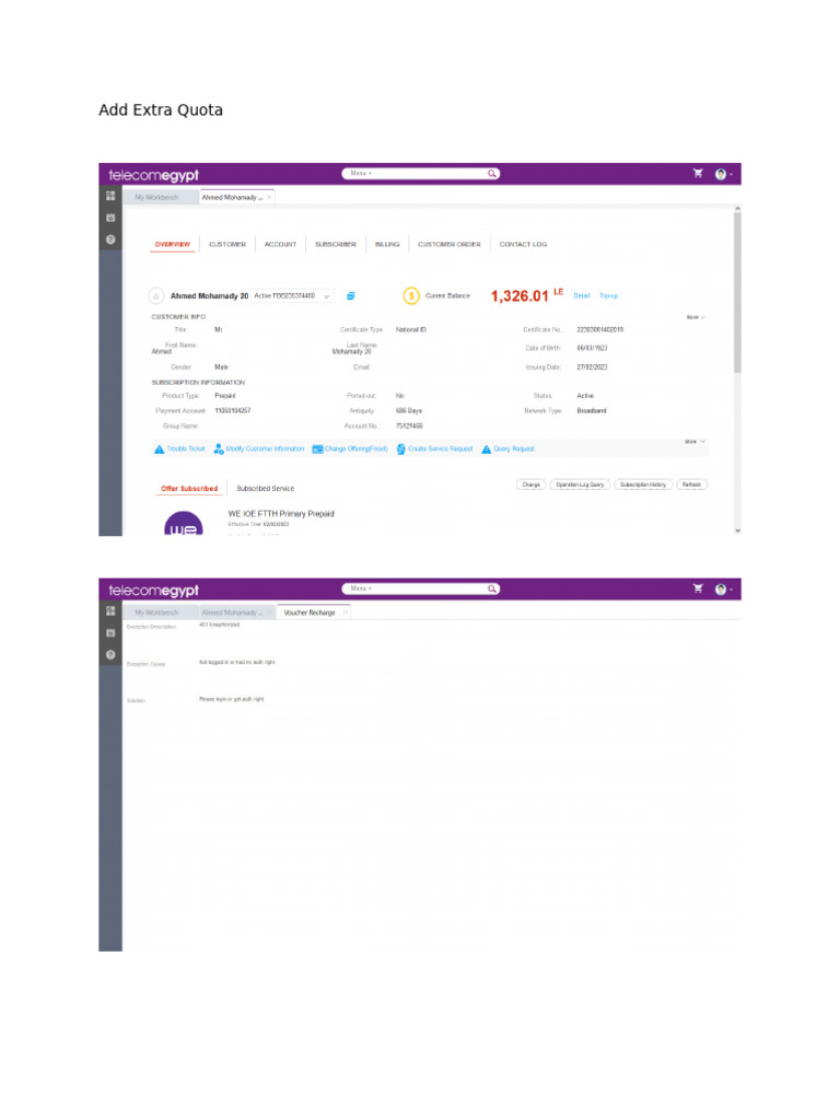 Add Extra Quota | PDF