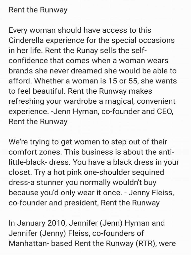 Rent The Runway | PDF