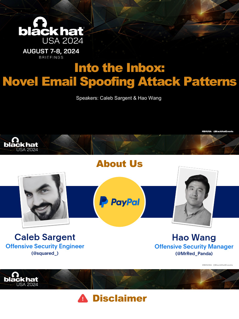 US24 Wang Into The Inbox Novel Email Spoofing Attack Patterns Wednesday ...