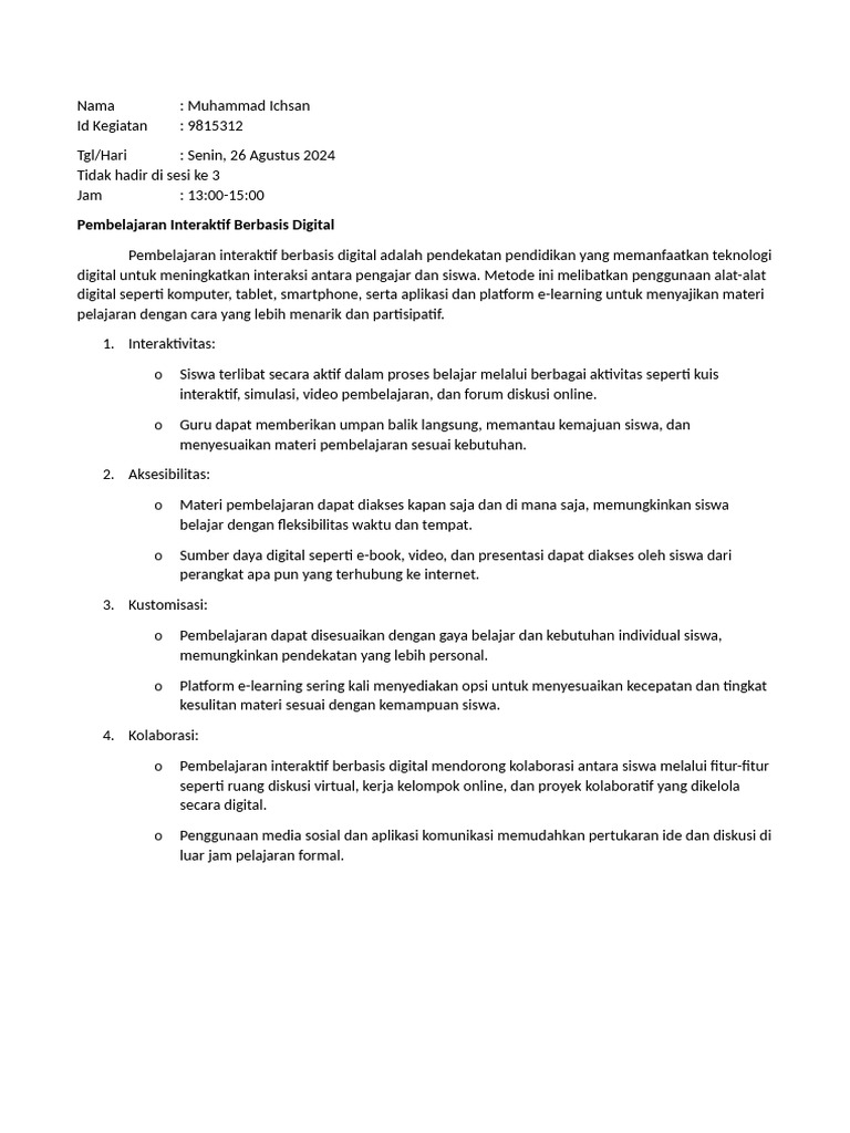 Muhammad Ichsan | PDF