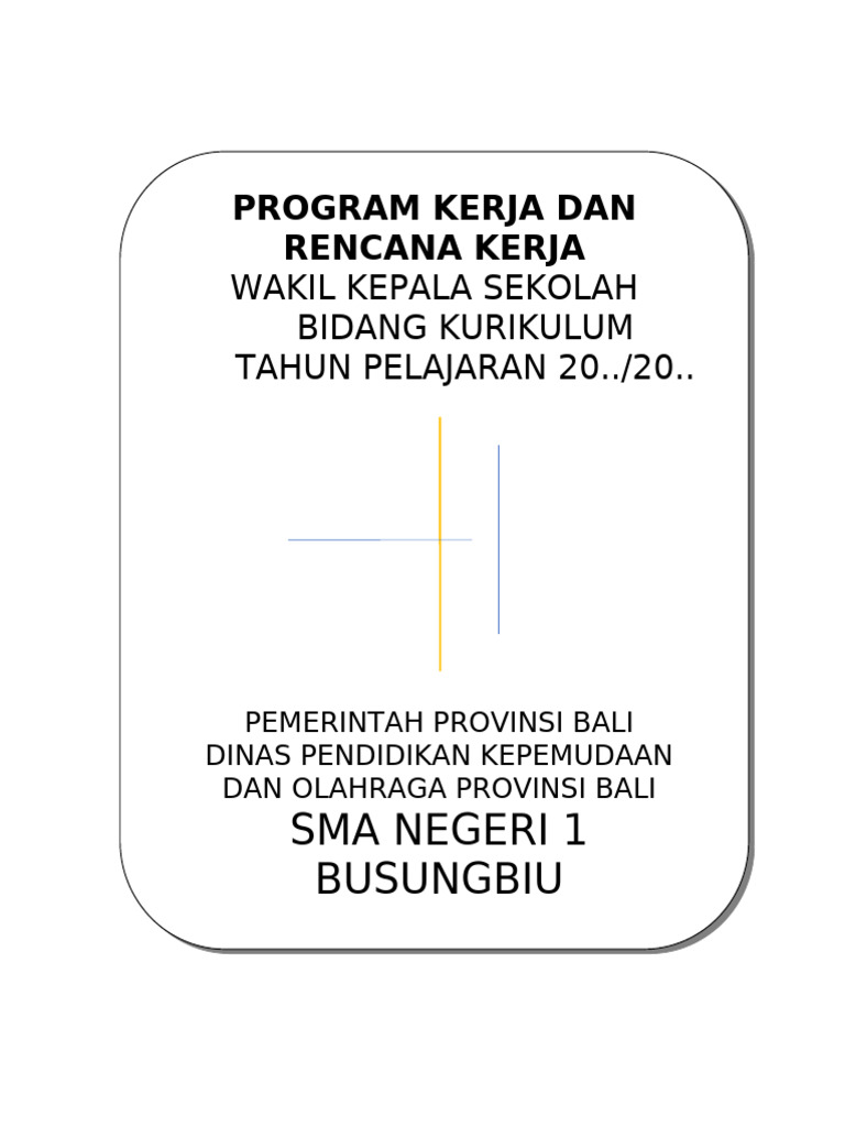 Program Kerja Waka Kurikulum | PDF