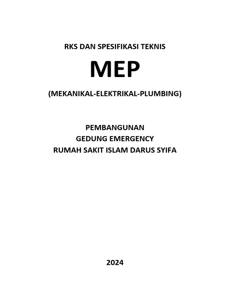 (PDF) RKS & Outline Spek MEP | PDF