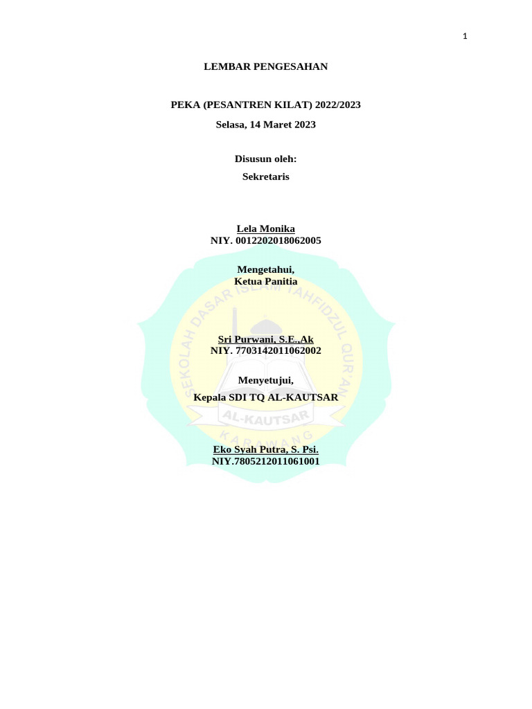 Proposal Peka 2022-2023 | PDF