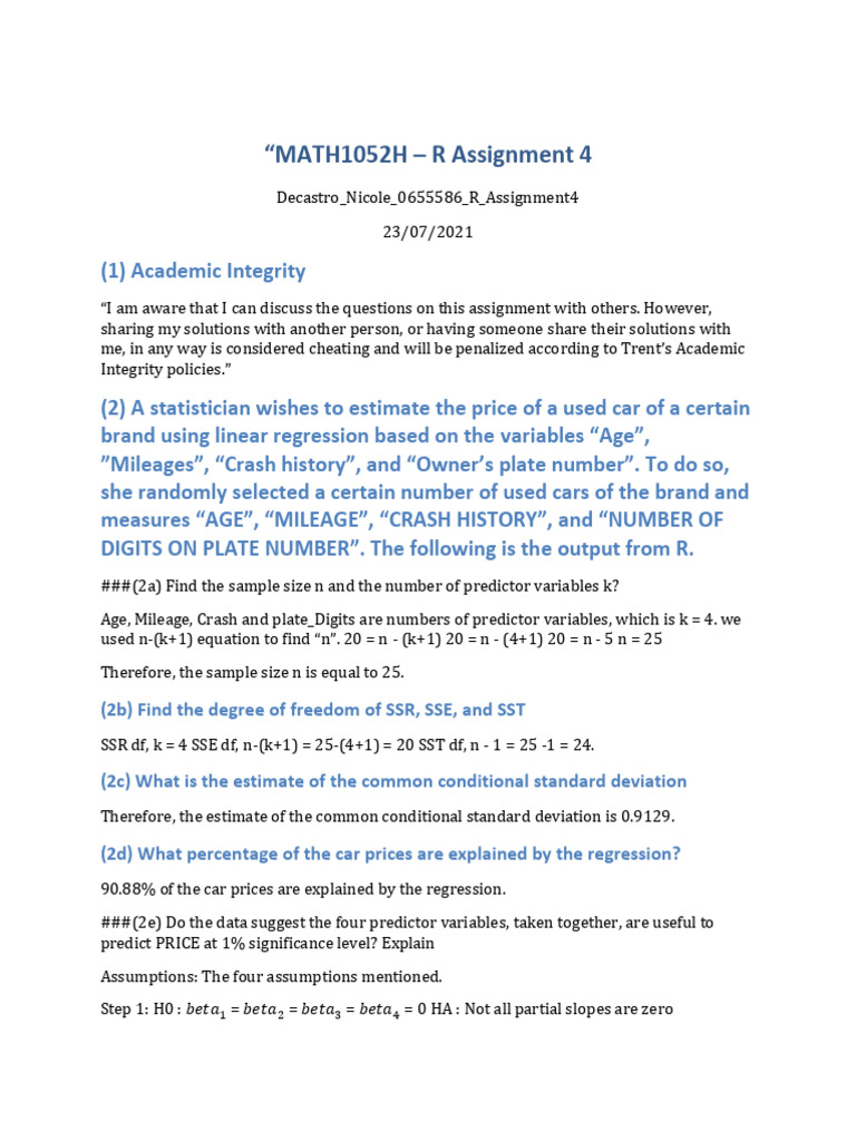 Deastro - Nicole - 0655586 - R - Assign4 Trent Uni | PDF