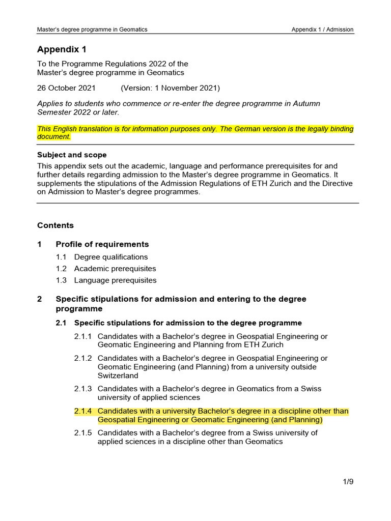 MSC Geomatics Appendix | PDF