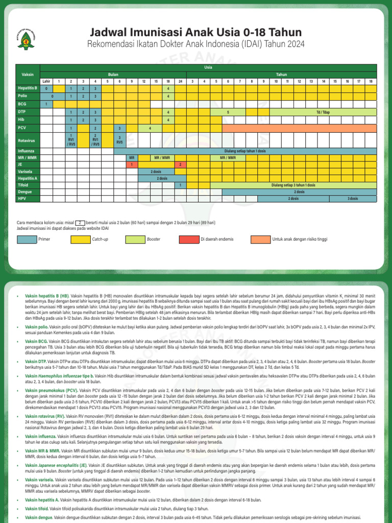 Jadwal Imunisasi 2024 - 090924 - F2 | PDF