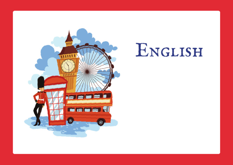 English Project Assessment Cover Page in Red Blue Cute Fun Style | PDF