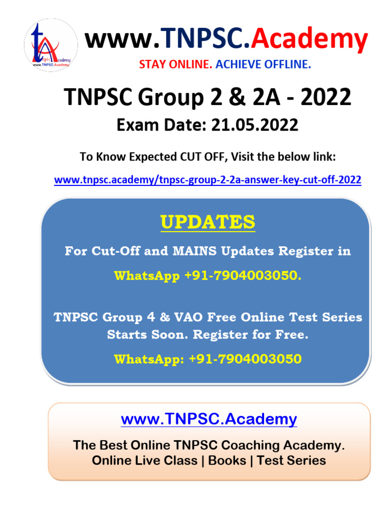 Group 2 & 2A - General Studies - TNPSC Academy | PDF