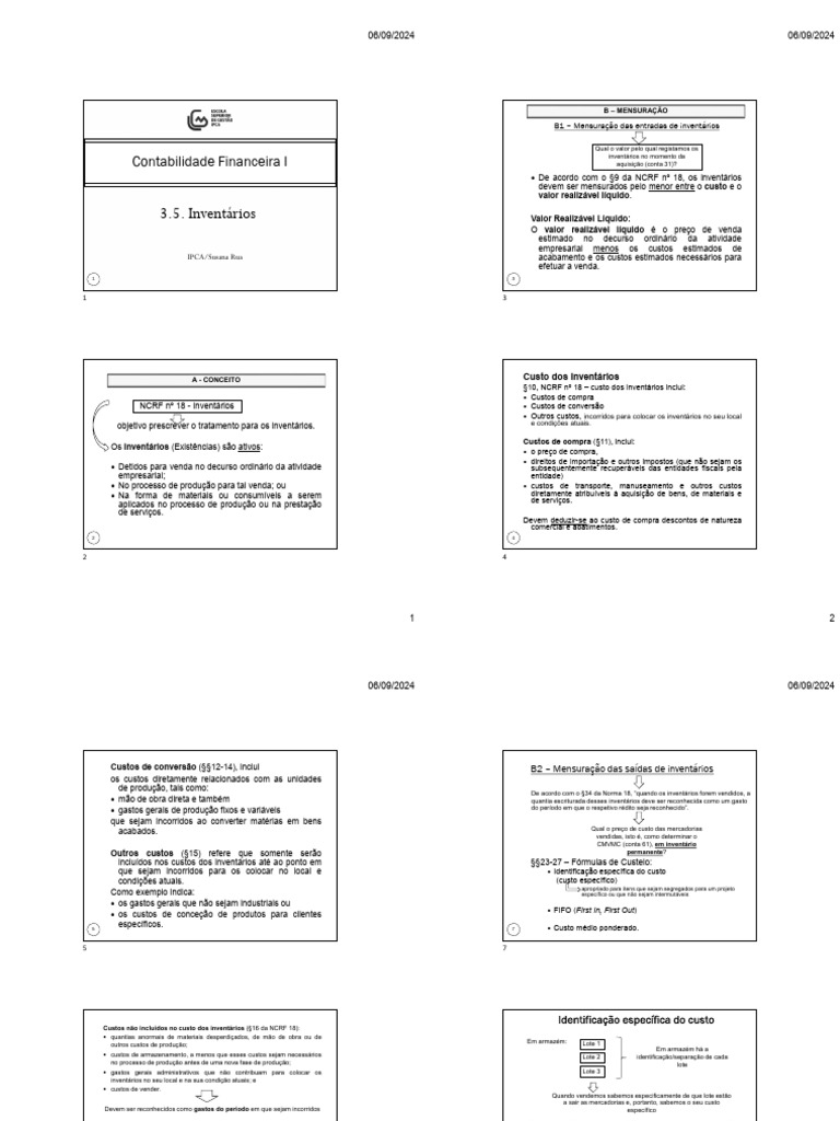 Microsoft PowerPoint - CFI - Cap. 3.5. Inventários | PDF