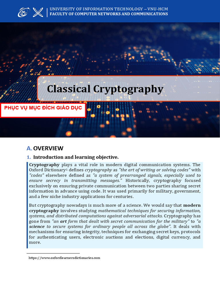 Lab01 - Classical Cryptography | PDF | Cryptography | Teaching Methods & Materials