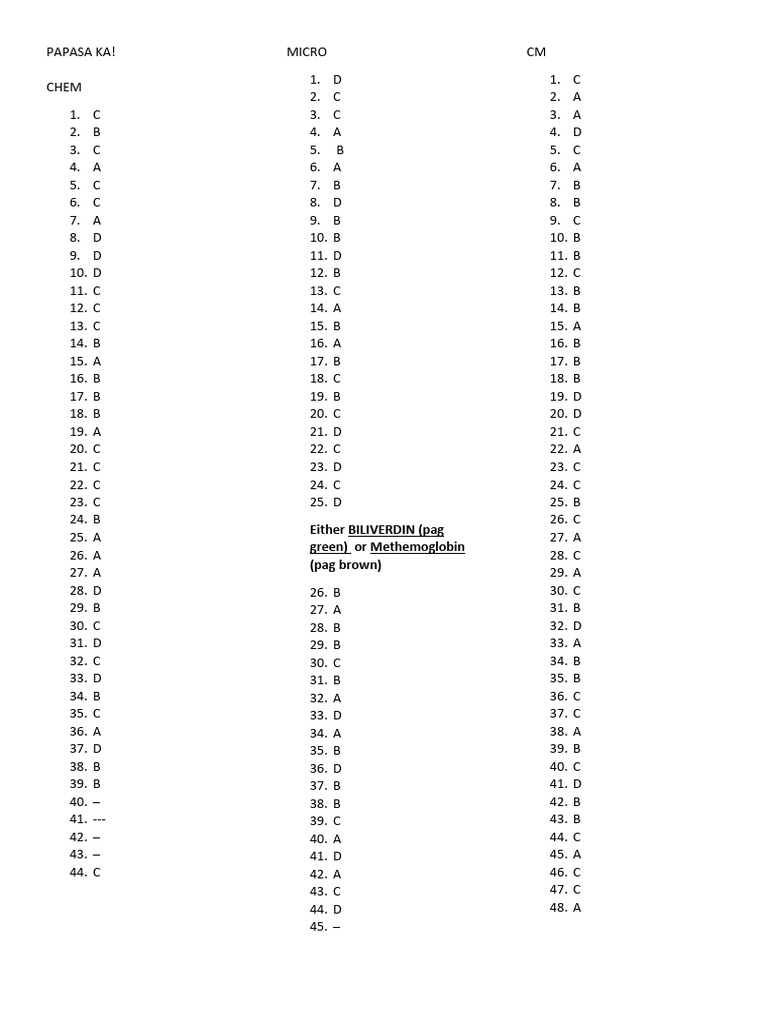 Pak Na Pak Answer Key by Maam Kristina | PDF