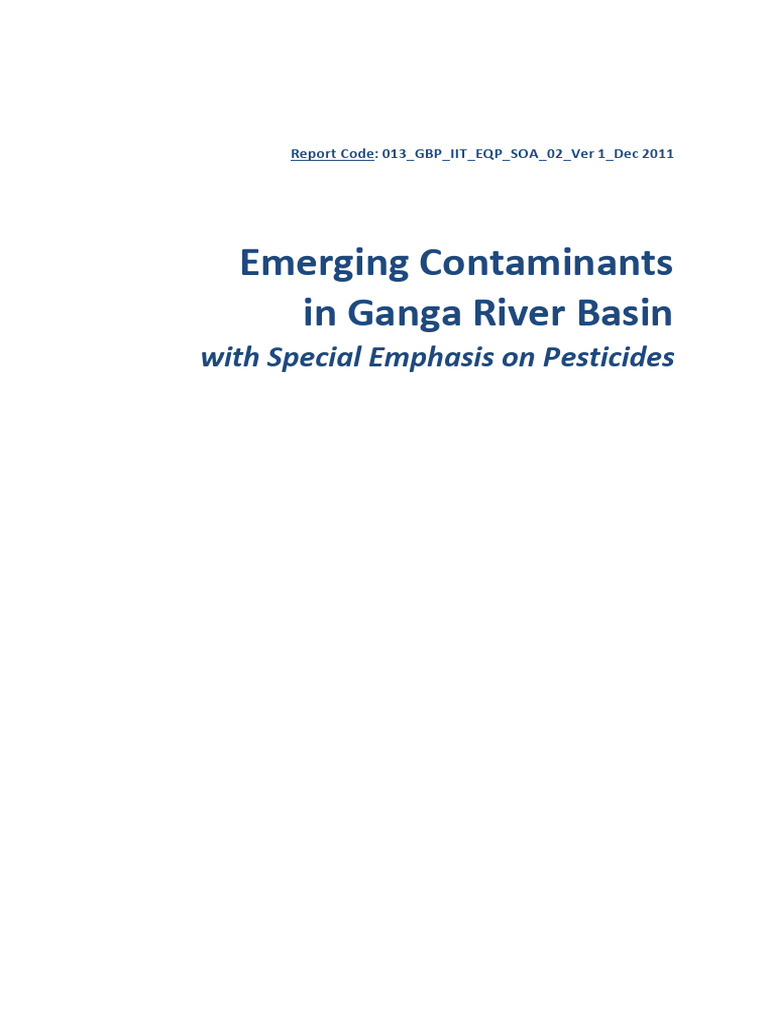 013 EQP Emerging Contaminants | PDF