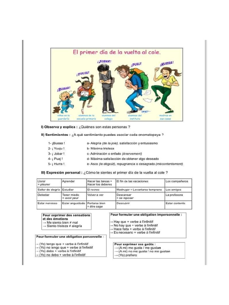 1º Primer Día Clase | PDF
