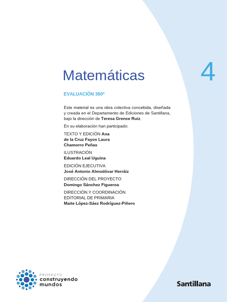 Evaluacion 360 Matem 4Prm CM Cast | PDF | Panes | Geometría euclidiana
