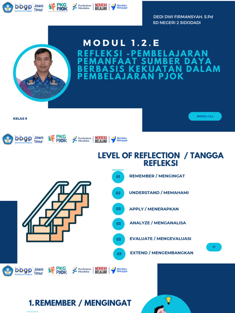 1.2.e Refleksi Pembelajaran Pemanfaatan Sumber Daya Berbasis Kekuatan Dalam Pemebalajaran PJOK ...