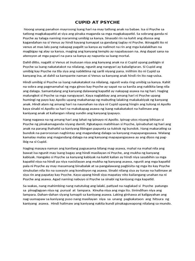 Cupid at Psyche | PDF