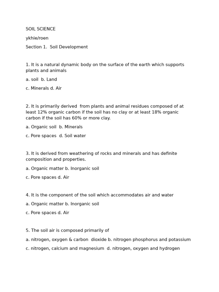Soil Science | PDF