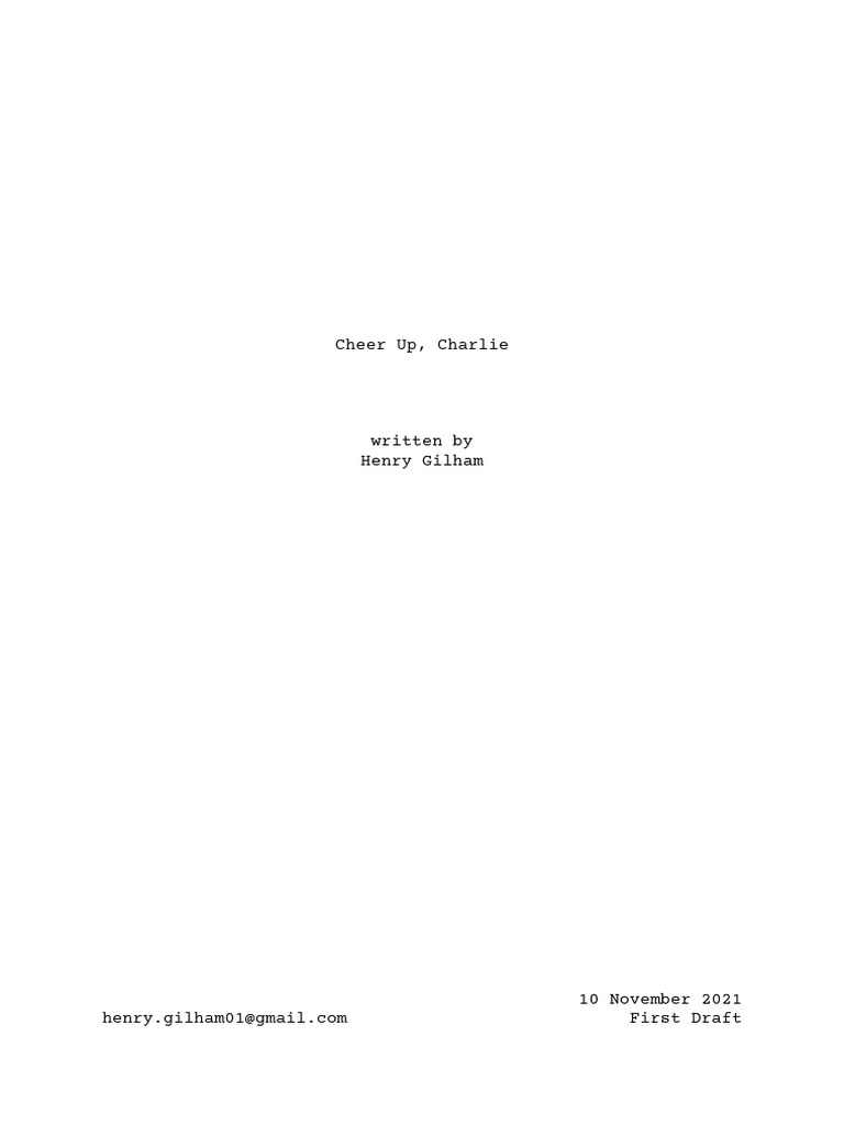 Cheer Up, Charlie REDDIT | PDF