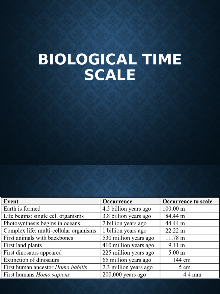 Biological Time Scale | PDF