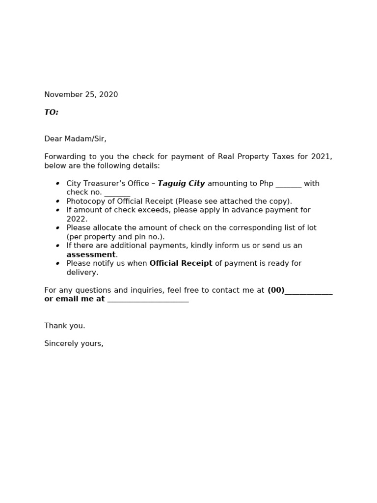 RPT Letter For 2022 Format | PDF