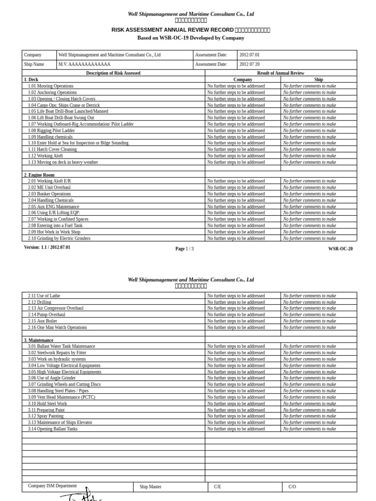 WSR-OC-20 Sample | PDF