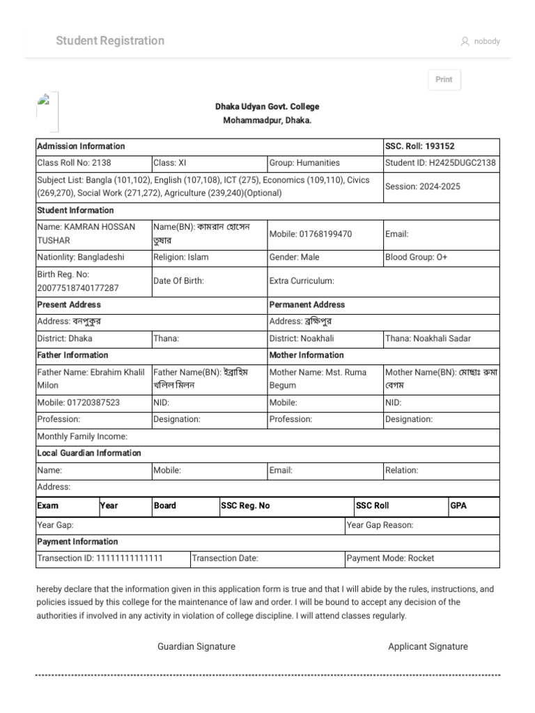 Registration Report | PDF