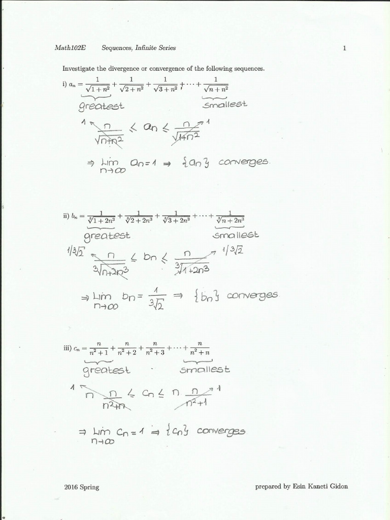 solution of sequences and series | PDF