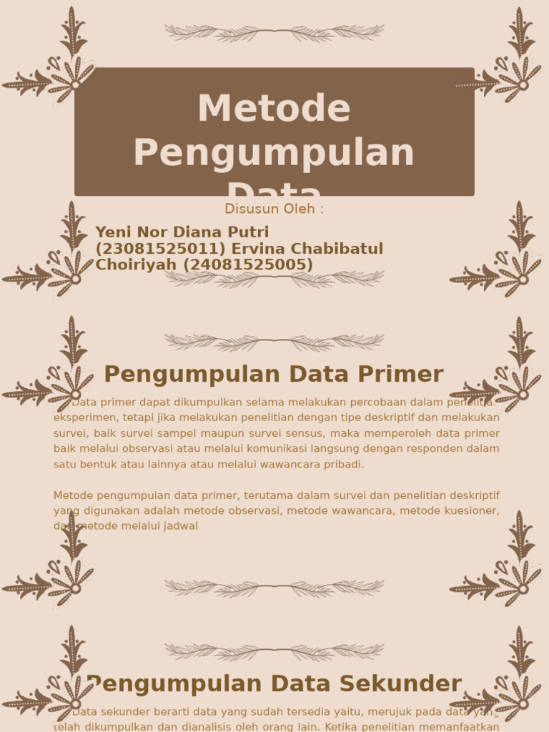 Kelompok 2 - Metodologi Penelitian - Metode Pengumpulan Data | PDF