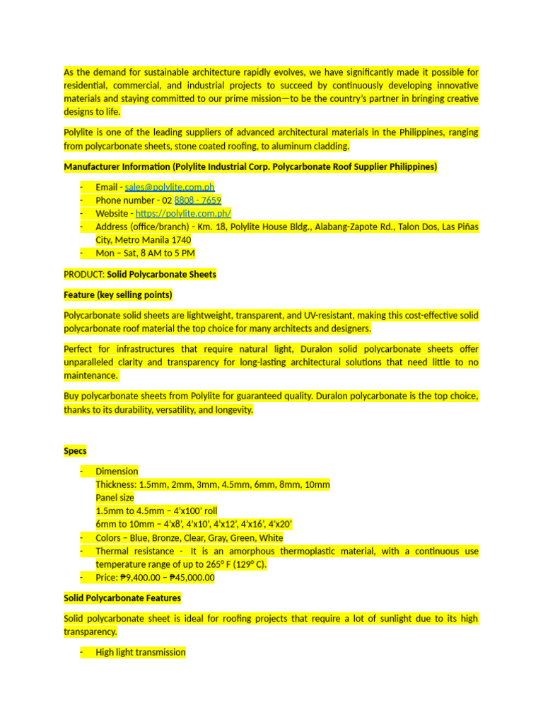 BT5 Pre Engineered Materials | PDF