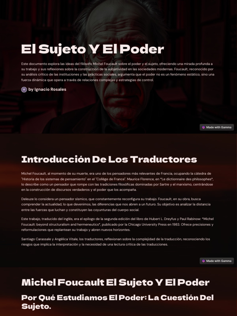El Sujeto Y El Poder | PDF