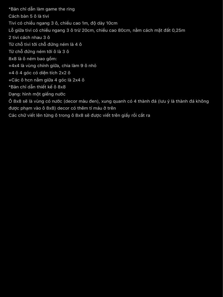 Bản Chỉ Dẫn Làm Game The Ring | PDF