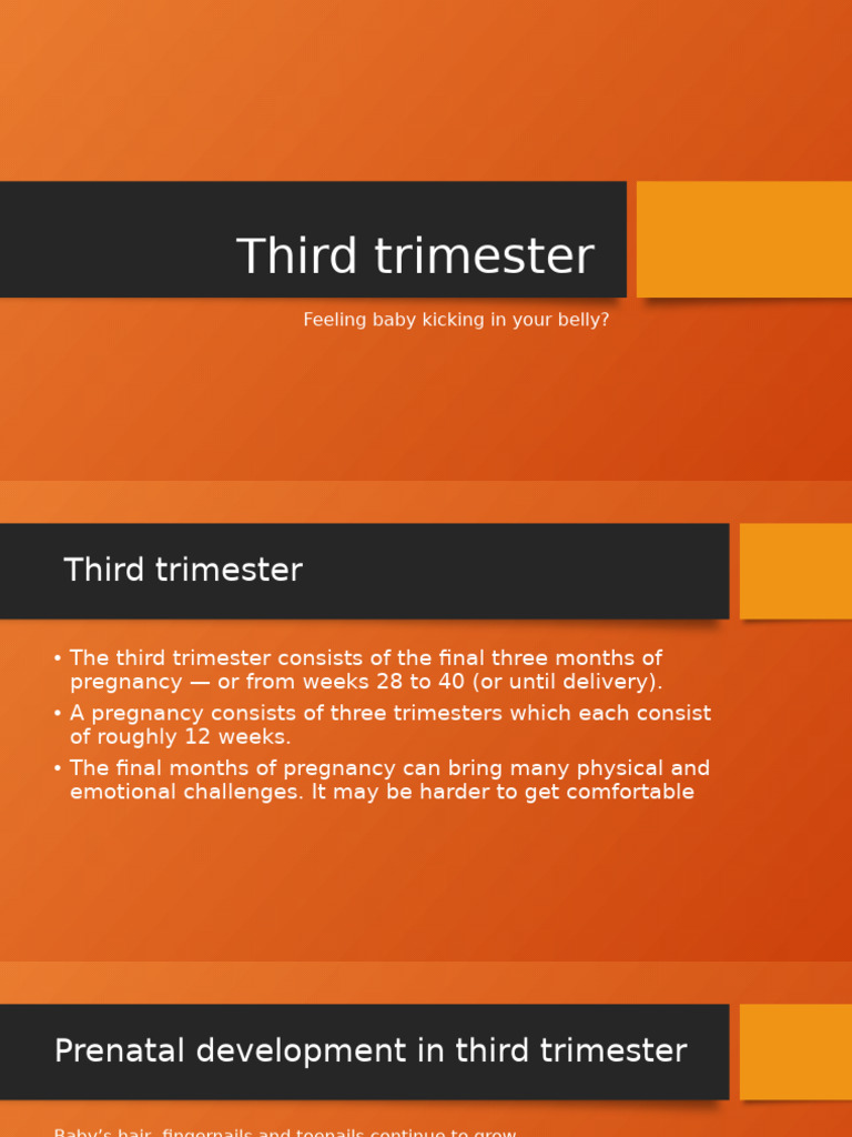 Third Trimester of Pregnancy | PDF | Pregnancy | Wellness